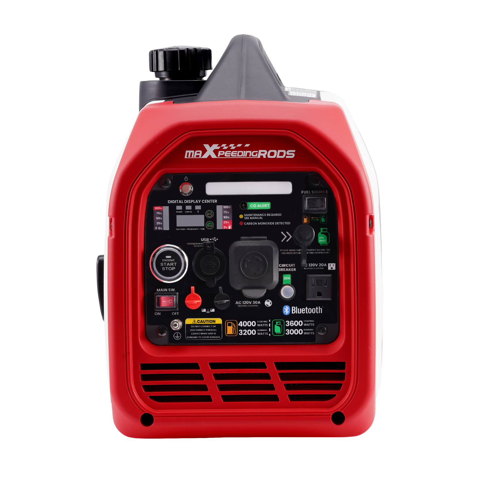 Portable Super Quiet Dual Fuel Inverter Generator 4KW For Camping RV ...
